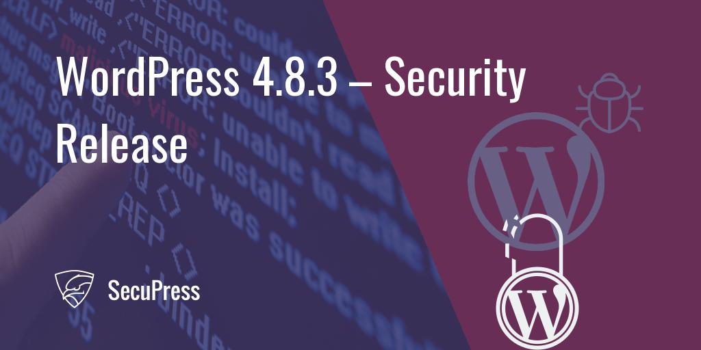 Wordpress 4 8 3 Security Release Secupress